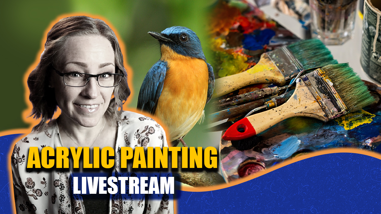 Flycatcher Bird Acrylic Painting – Live | Lachri Fine Art