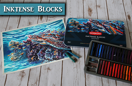 Painting the Artwork for the Derwent Inktense Blocks | Lachri Fine Art