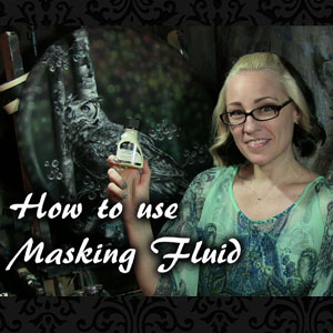 How to use masking fluid with colored pencil | Lachri Fine Art