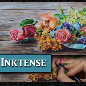 Derwent Inktense fall floral tutorial | Lachri Fine Art