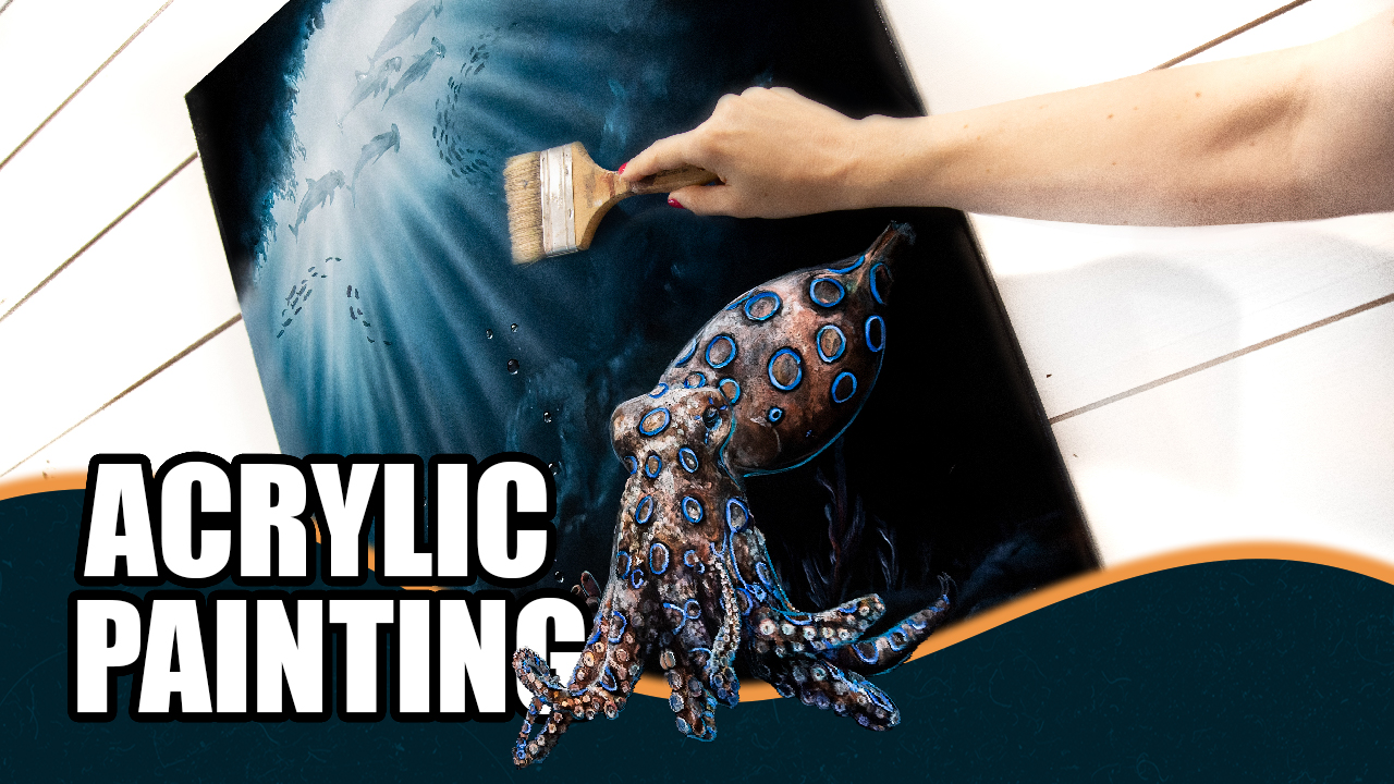 Pro Acrylic Painting Techniques for Beginners – Blue Ringed Octopus ...