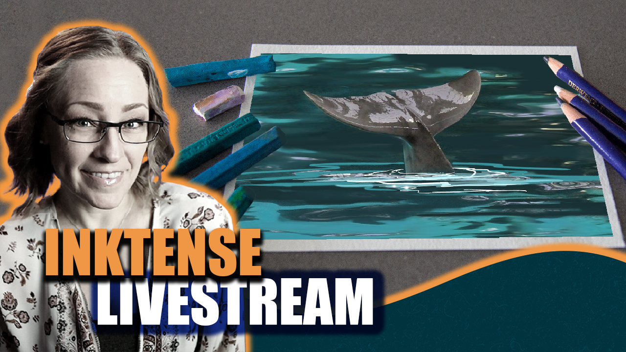 Dolphin Tail Inktense Painting Livestream Reference Photo | Lachri Fine Art