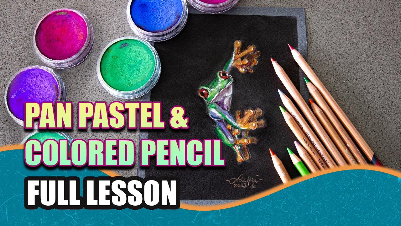 glitch thumbnail colored pencil and pan pastel | Lachri Fine Art