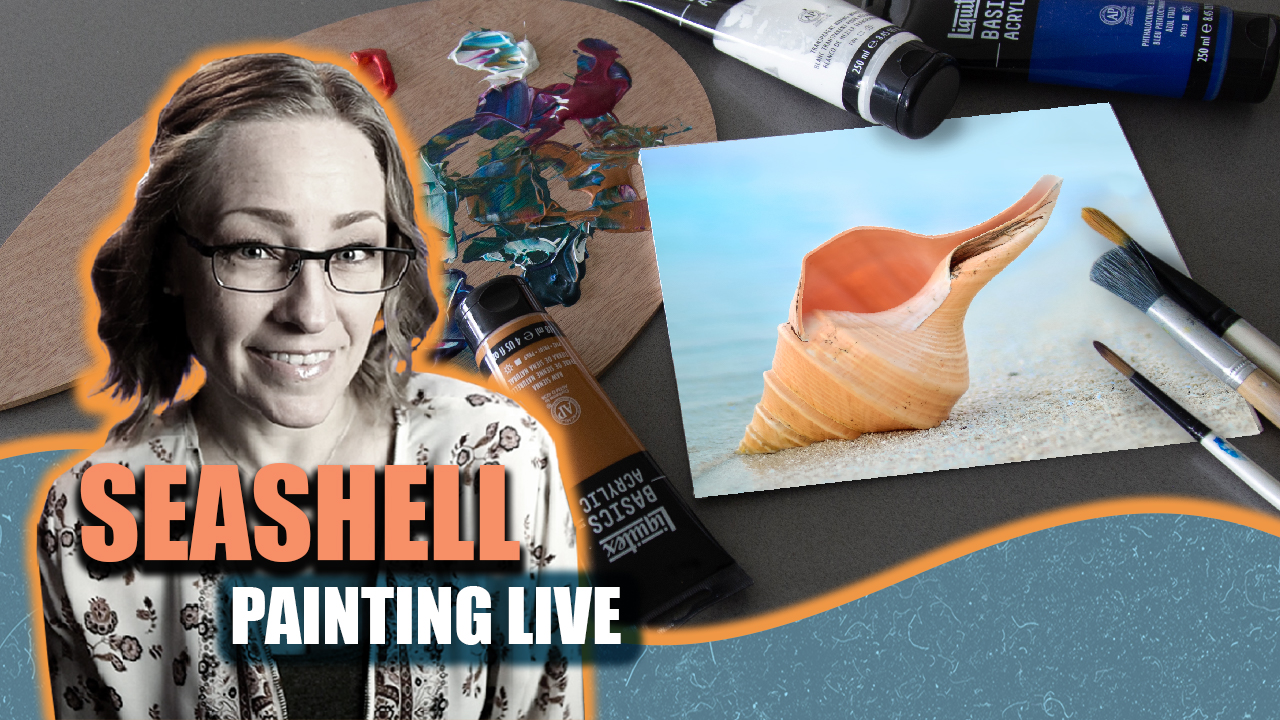 Seashell Reference Photo – Acrylic Painting Livestream | Lachri Fine Art